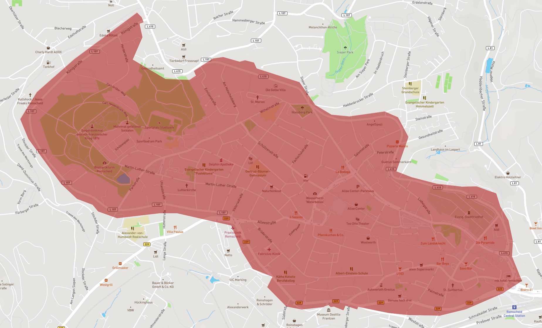 Postleitzahl 42853 - Remscheid - AtlasBig.com