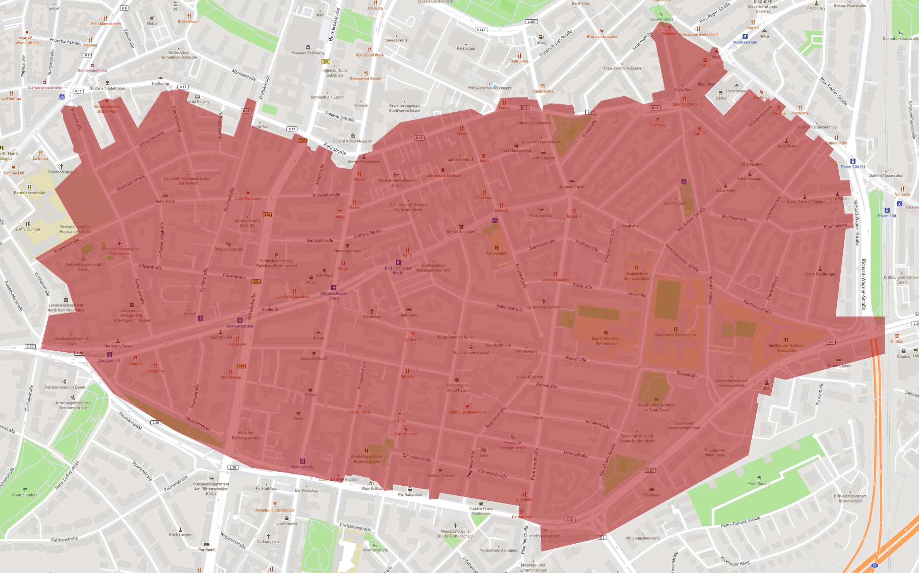 Postleitzahl 45130 - Essen - AtlasBig.com