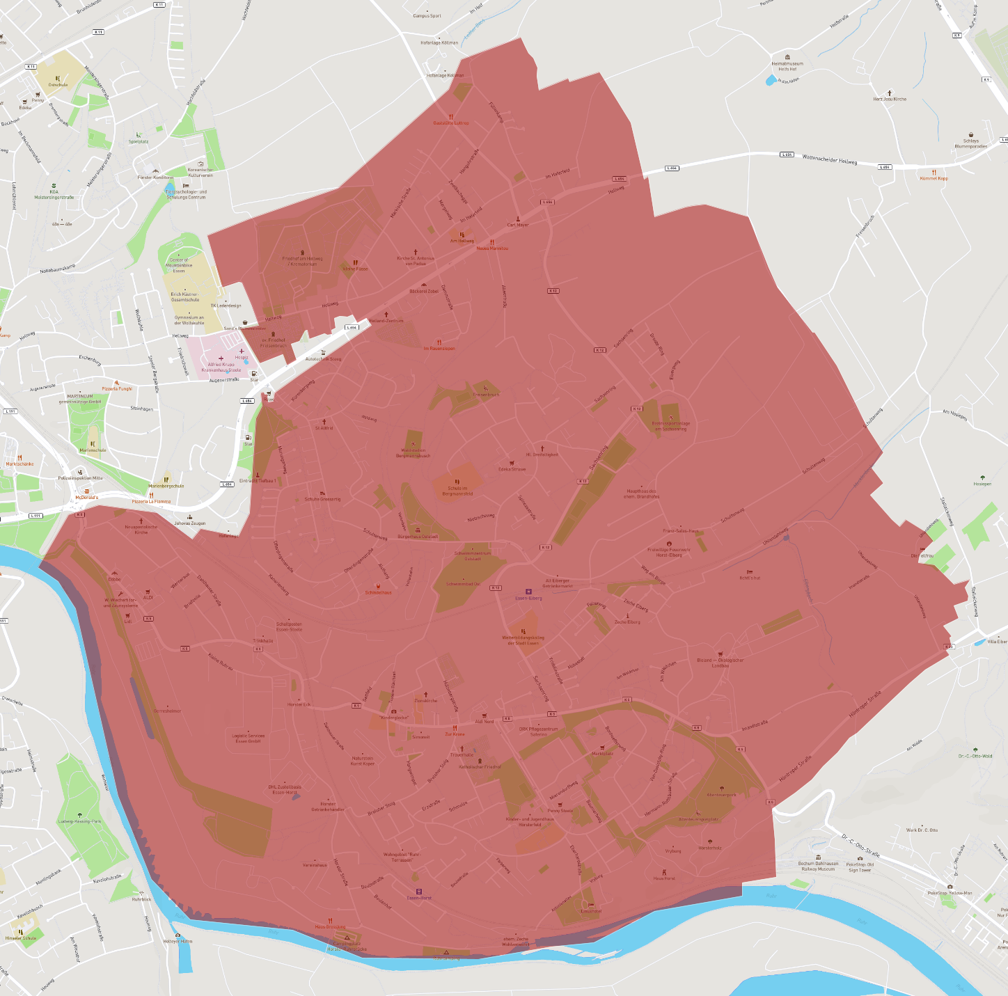 Postleitzahl 45279 - Essen - AtlasBig.com