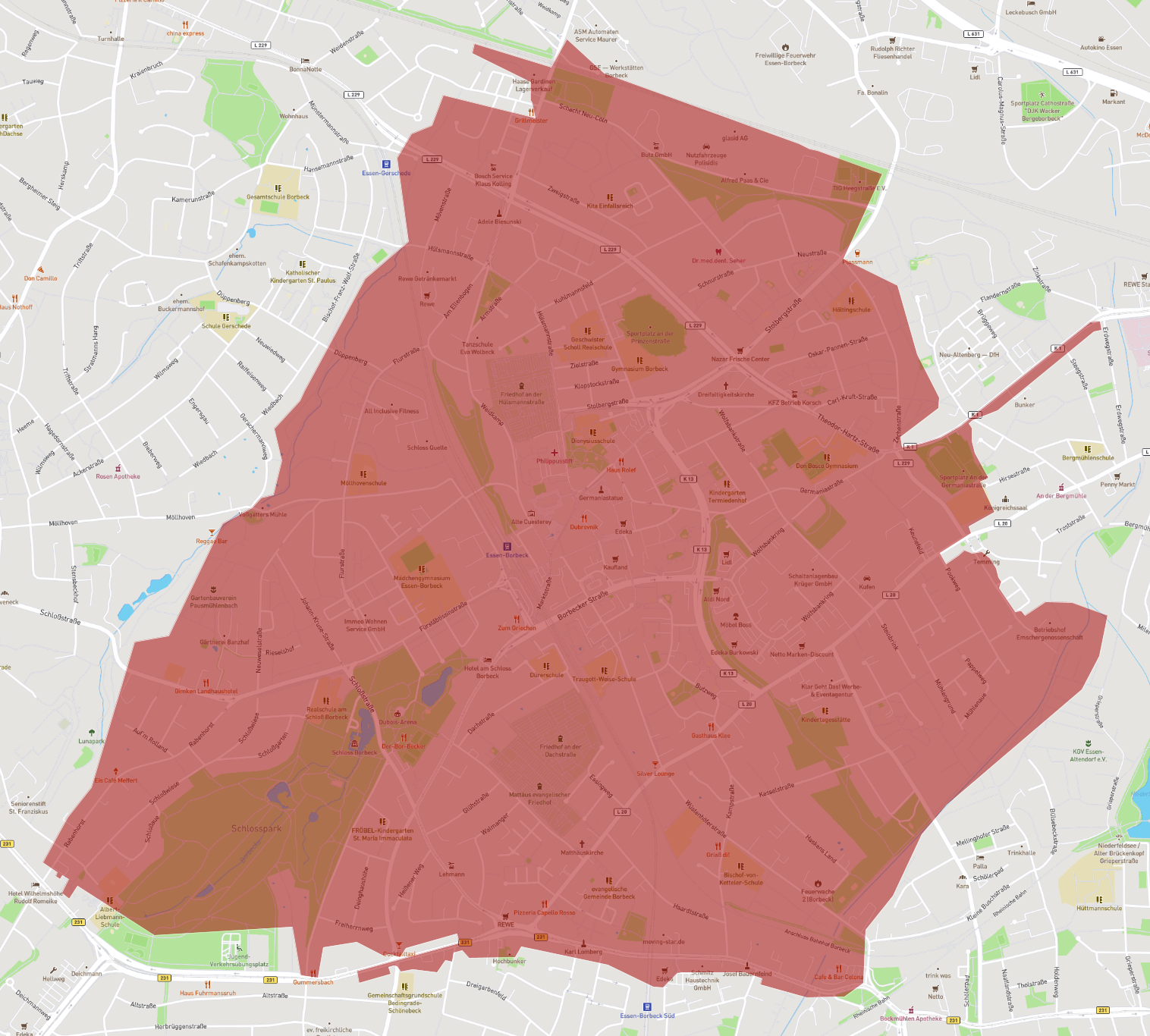 Postleitzahl 45355 - Essen - AtlasBig.com