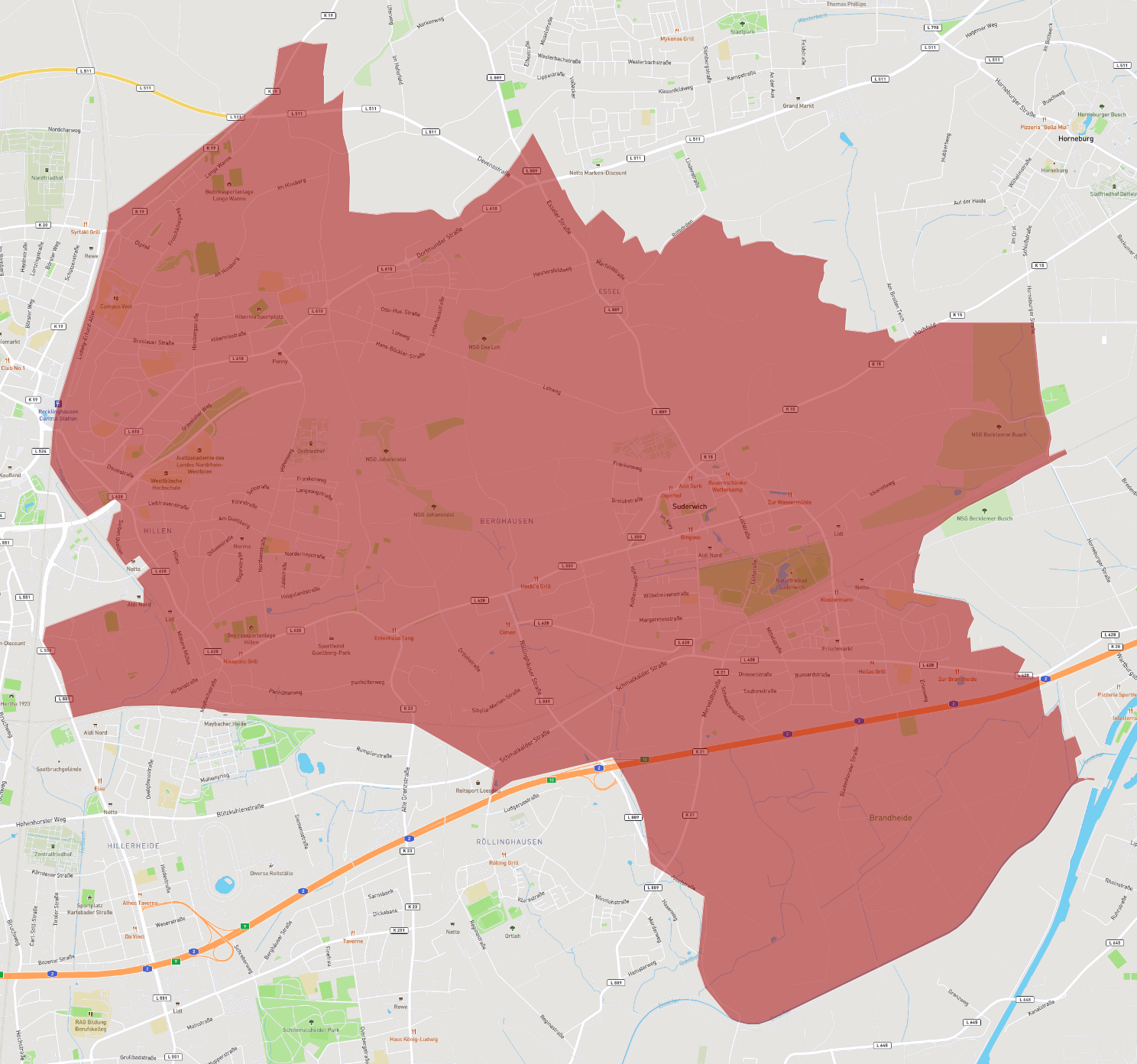 Postleitzahl 45665 - Recklinghausen - AtlasBig.com