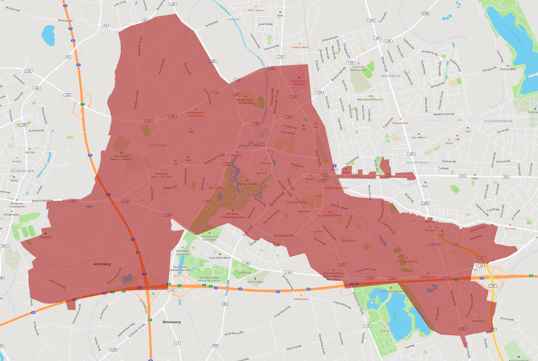 Postleitzahl 47441 - Moers - AtlasBig.com