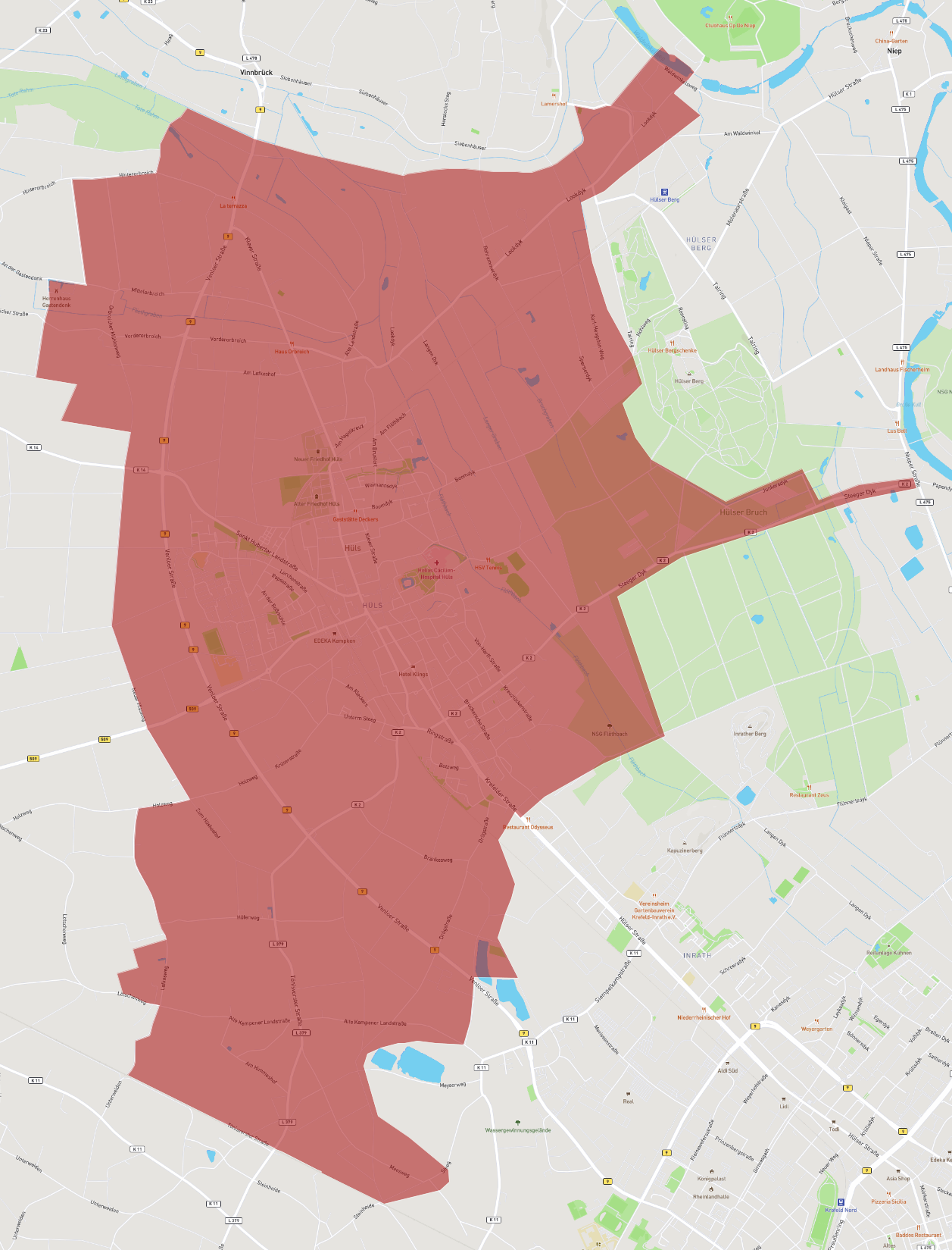 Postleitzahl 47839 - Krefeld - AtlasBig.com