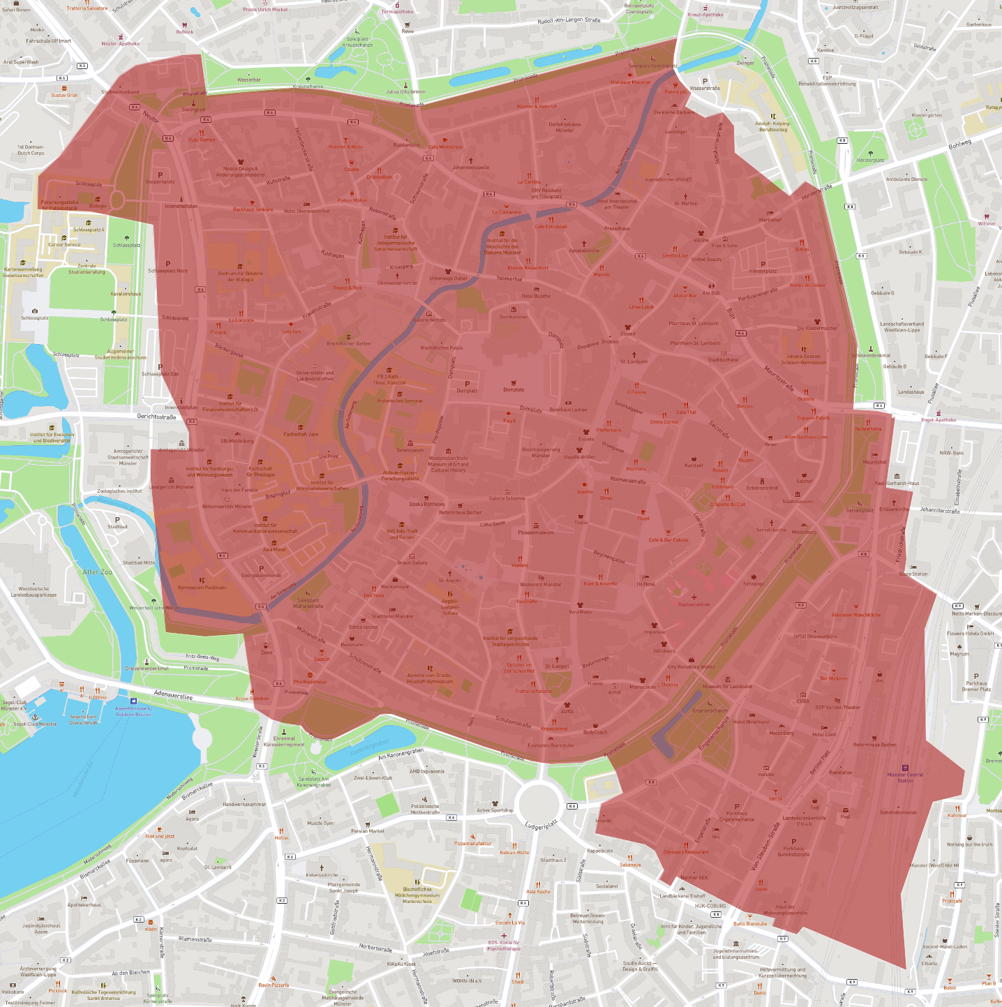 Postleitzahl 48143 - Münster - AtlasBig.com