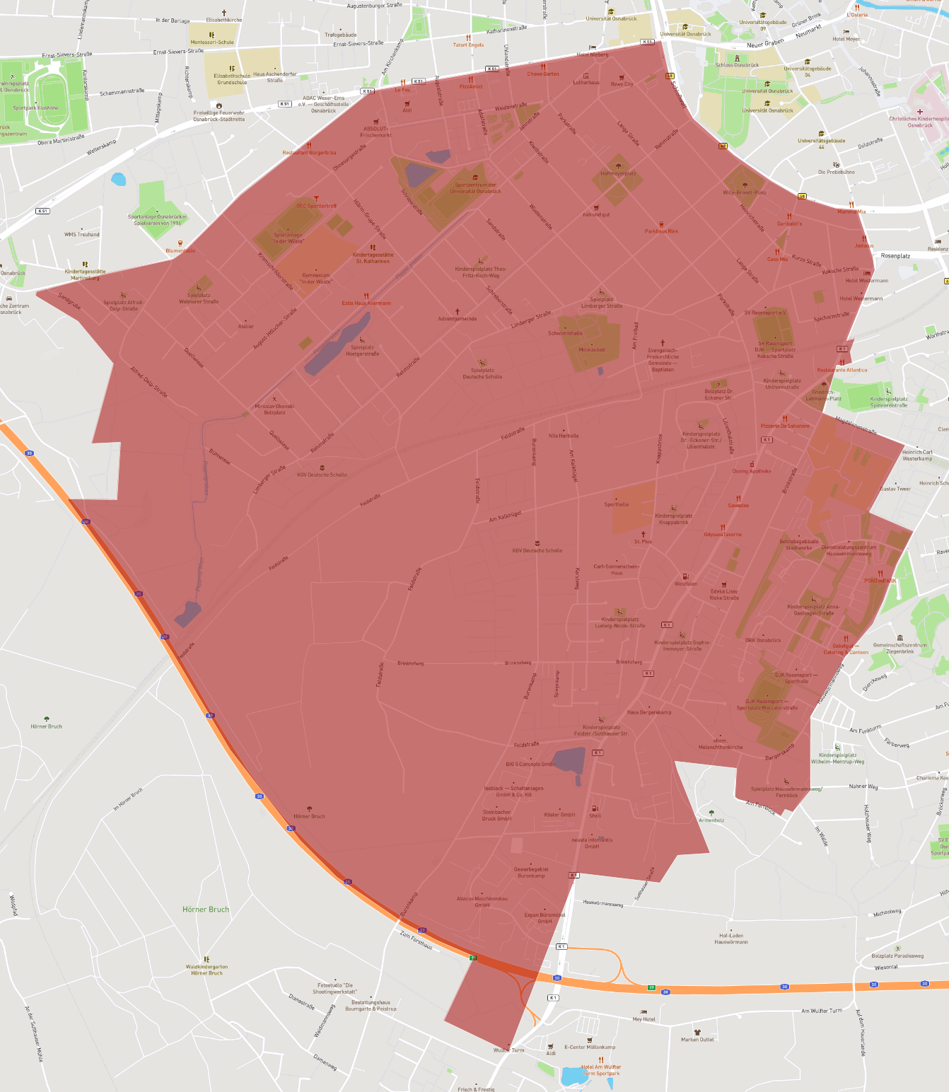 Postleitzahl 49080 - Osnabrück - AtlasBig.com