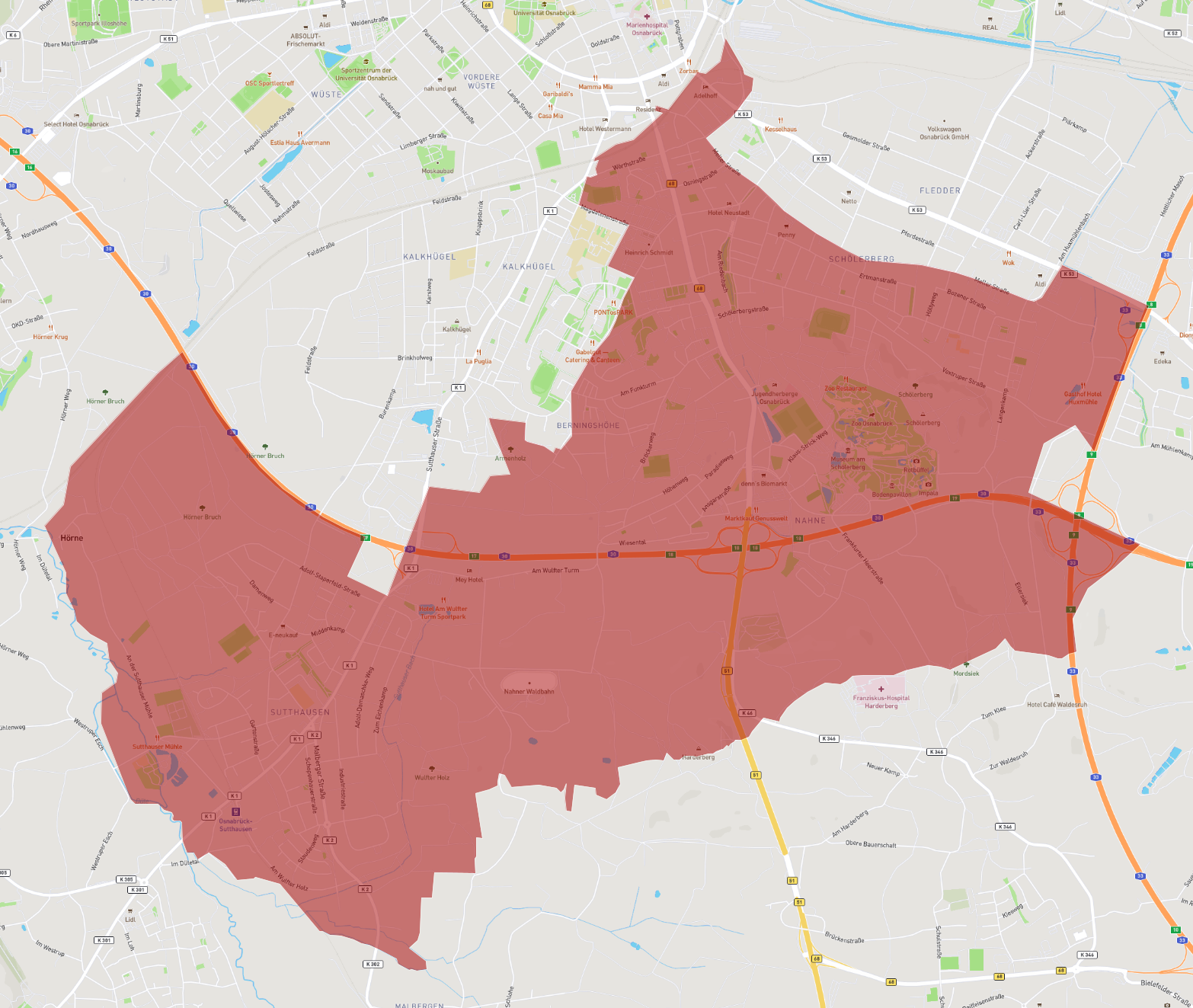 Postleitzahl 49082 - Osnabrück - AtlasBig.com