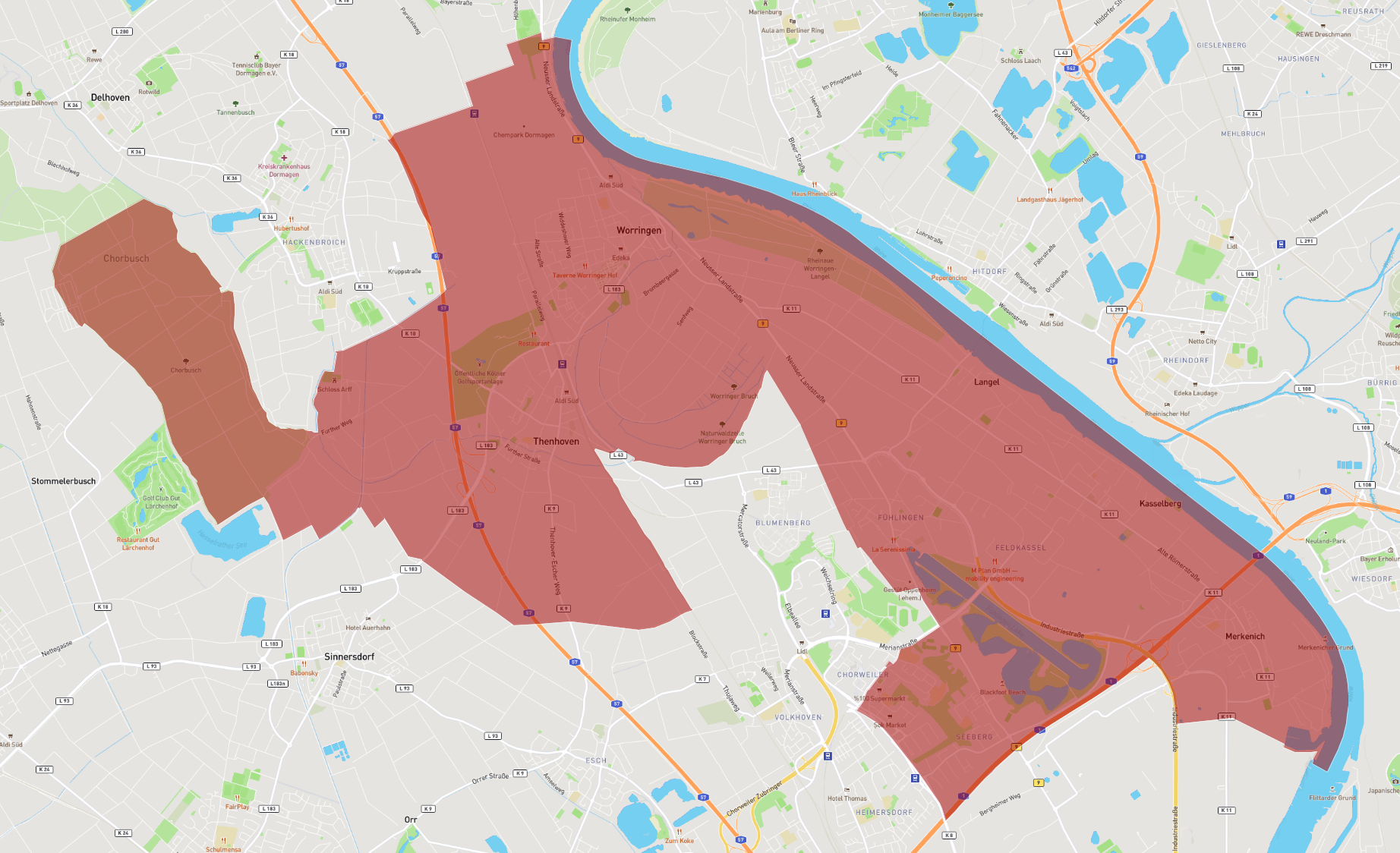 Postleitzahl 50769 - Köln - AtlasBig.com