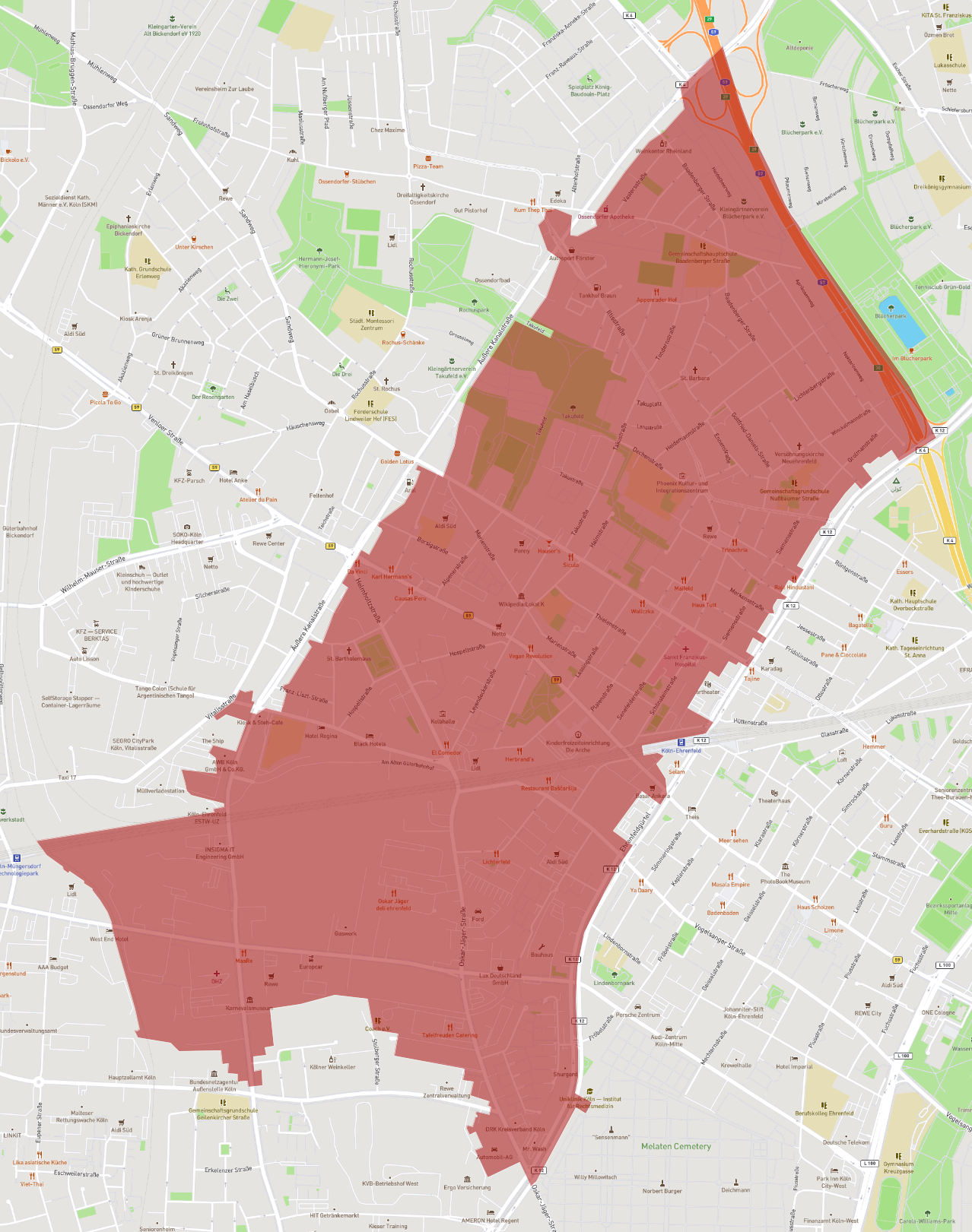 Postleitzahl 50825 - Köln - AtlasBig.com