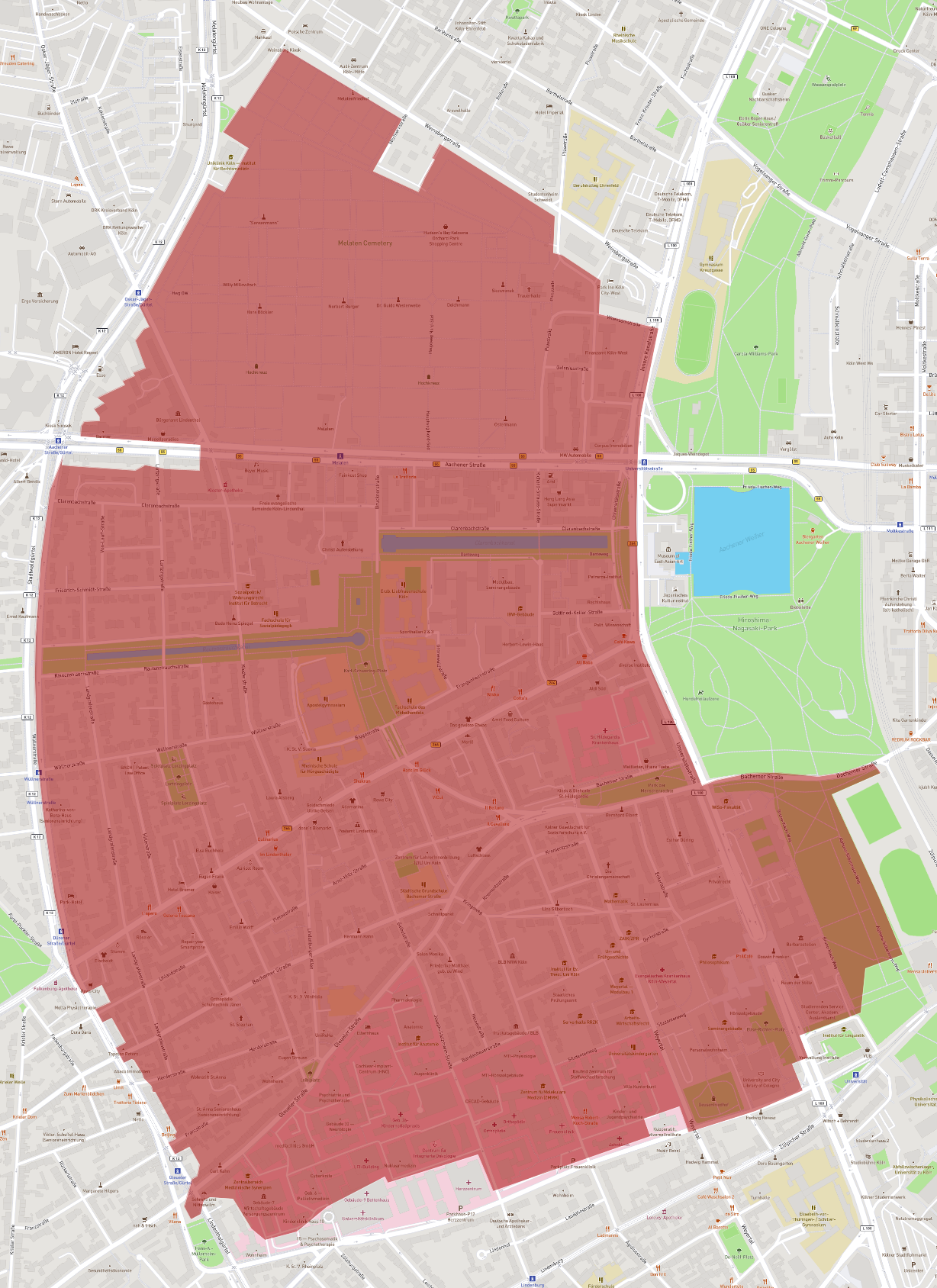 Postleitzahl 50931 - Köln - AtlasBig.com