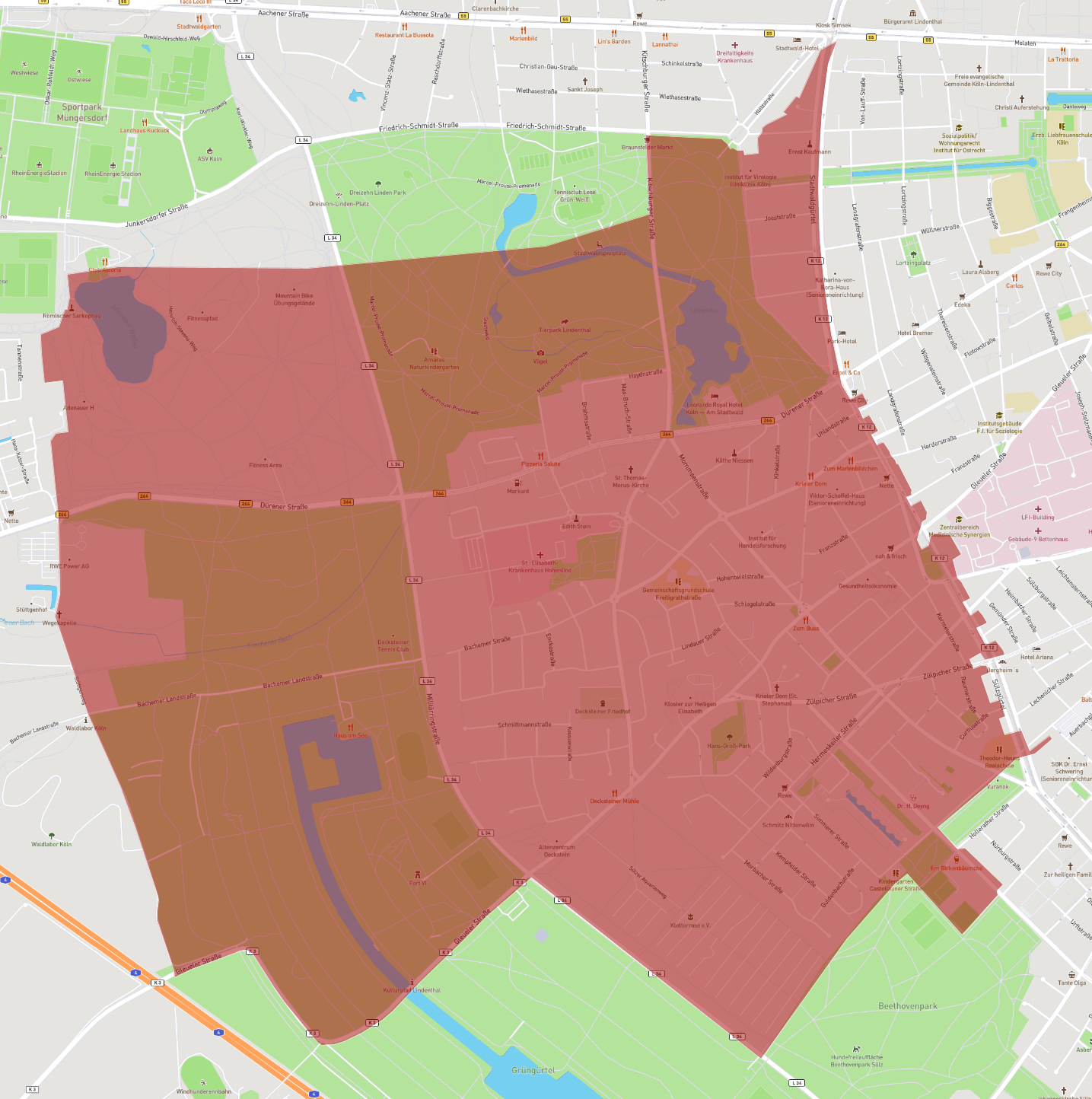 Postleitzahl 50935 - Köln - AtlasBig.com
