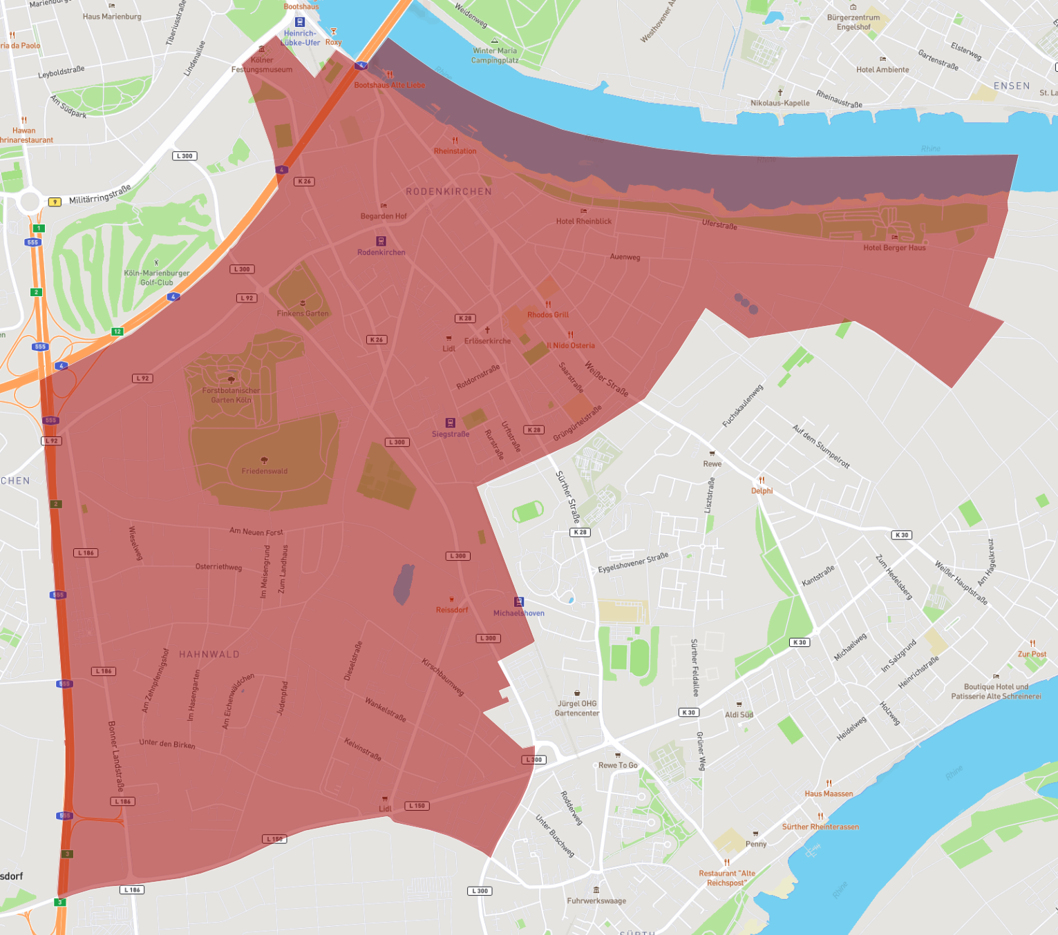 Postleitzahl 50996 - Köln - AtlasBig.com