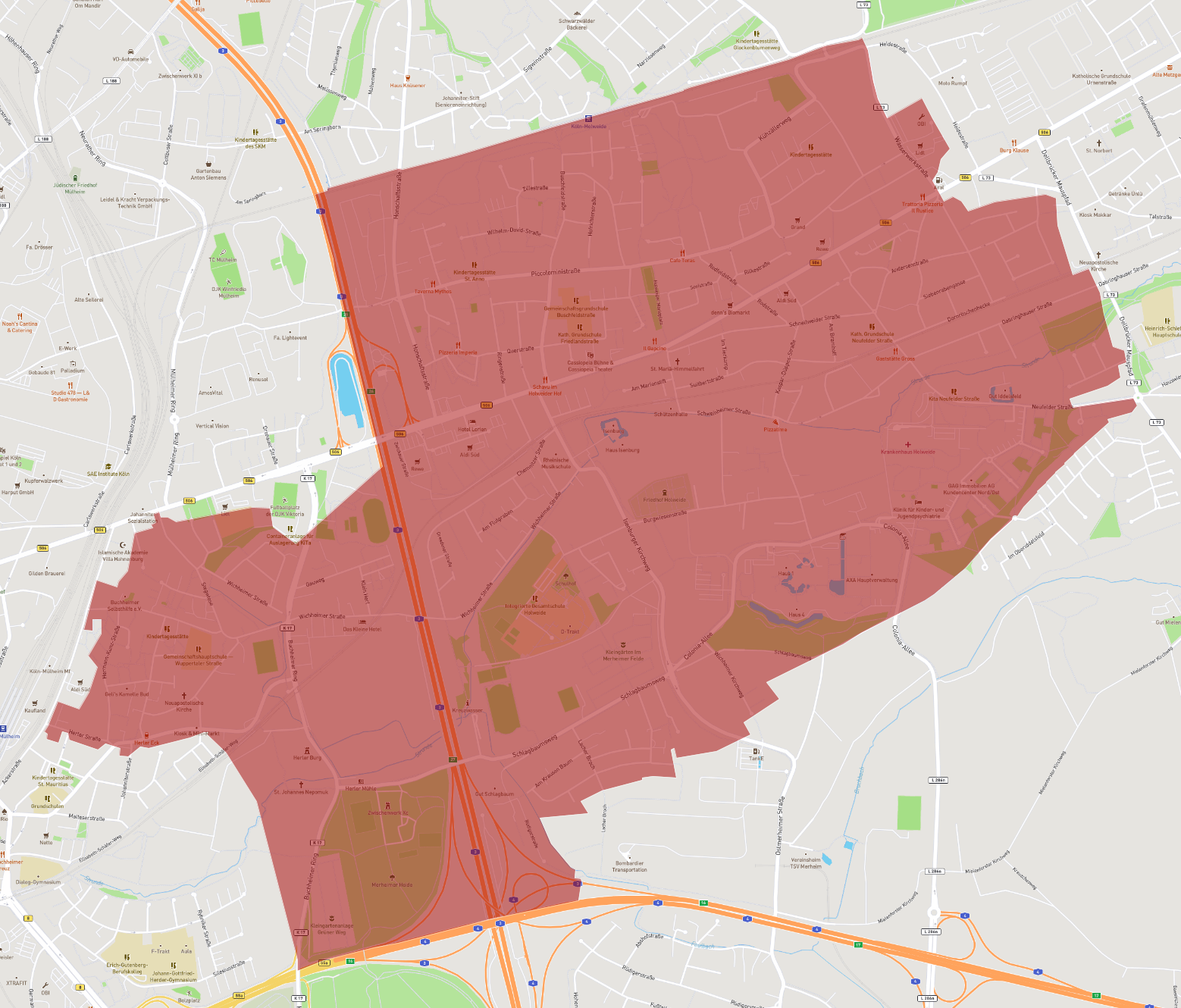 Postleitzahl 51067 - Köln - AtlasBig.com