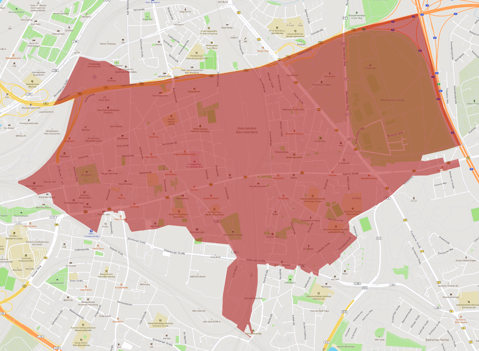 Postleitzahl 51103 - Köln - AtlasBig.com