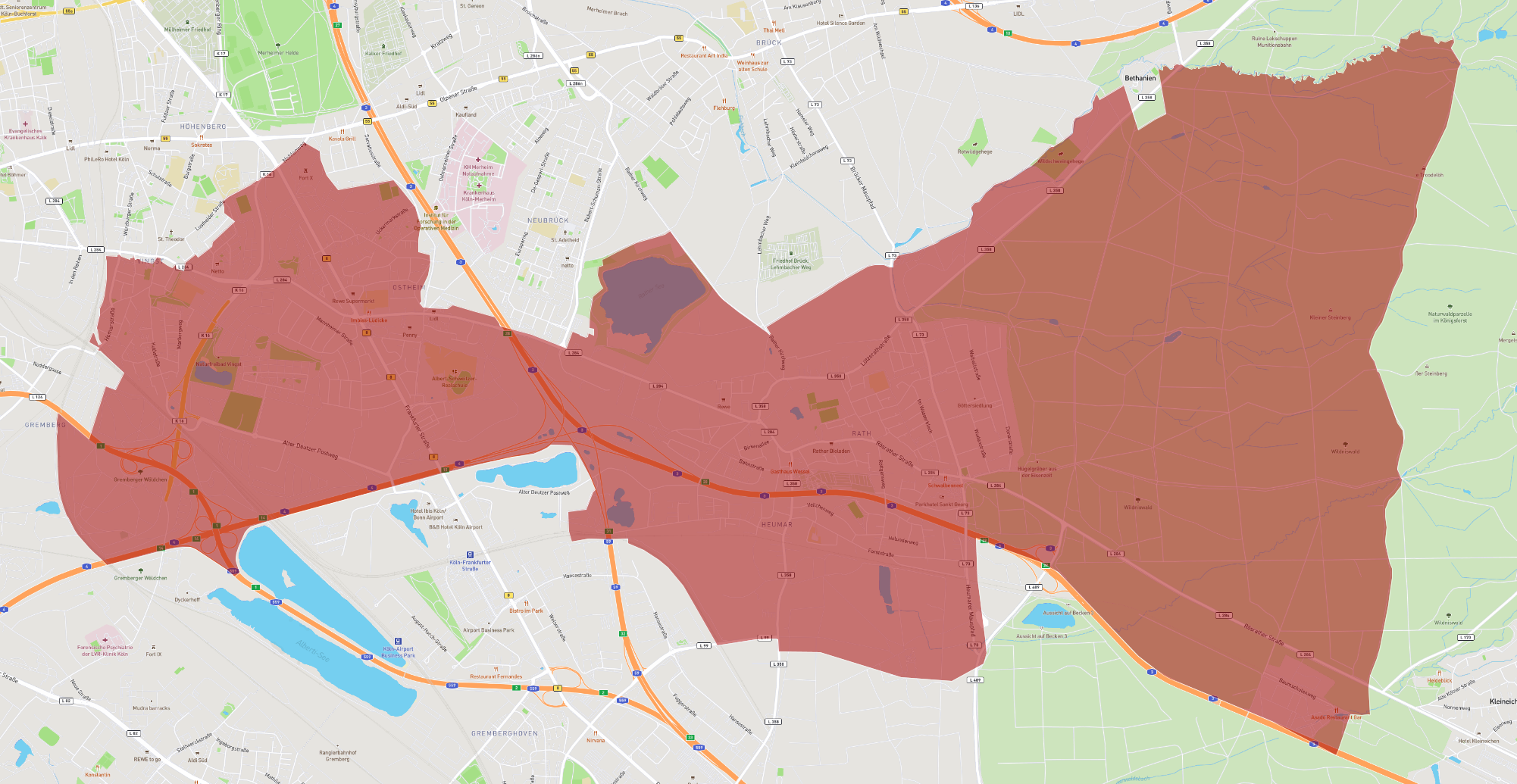Postleitzahl 51107 - Köln - AtlasBig.com