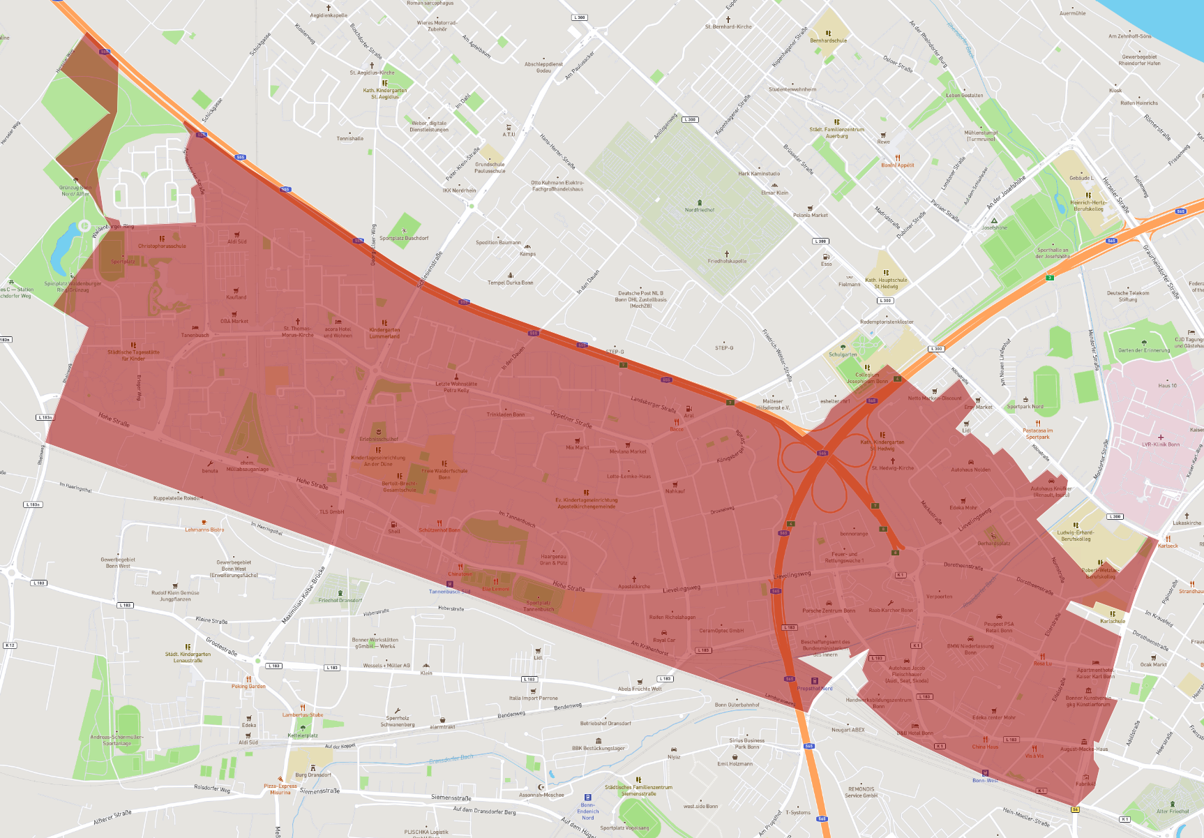 Postleitzahl 53119 - Bonn - AtlasBig.com