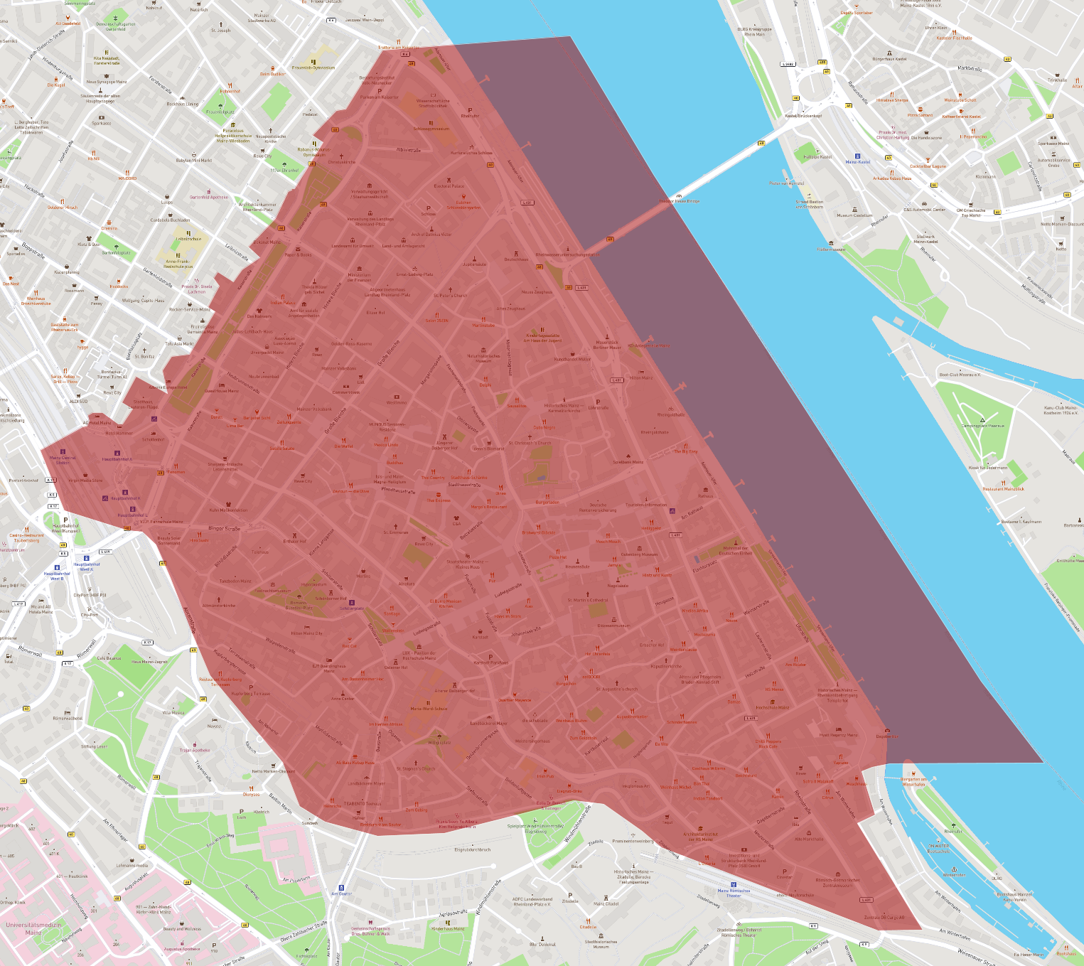 Postleitzahl 55116 - Mainz - AtlasBig.com