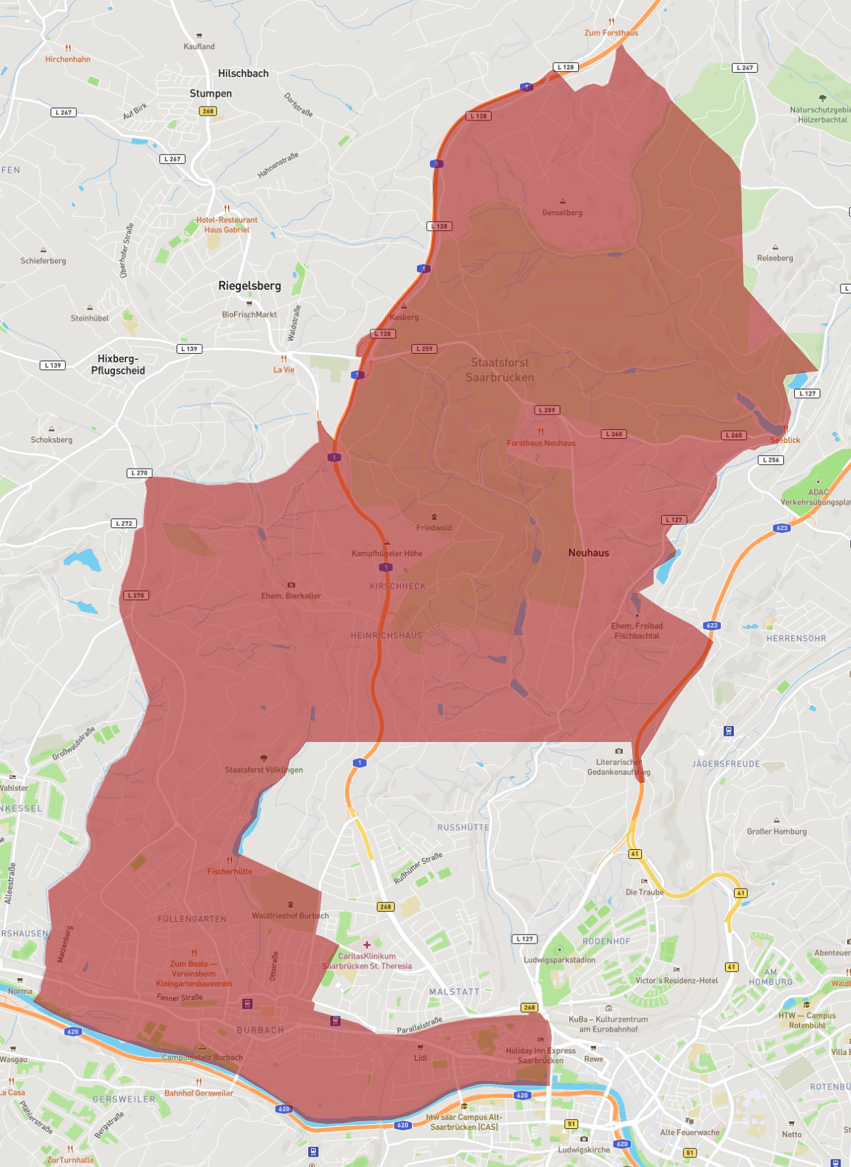 Postleitzahl 66115 - Regionalverband Saarbrücken - AtlasBig.com