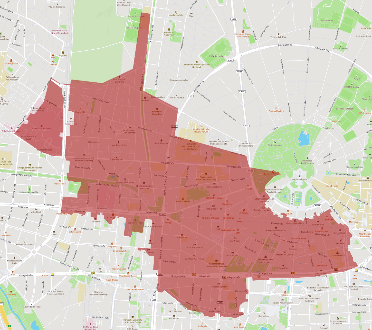 Postleitzahl 76133 - Karlsruhe - AtlasBig.com