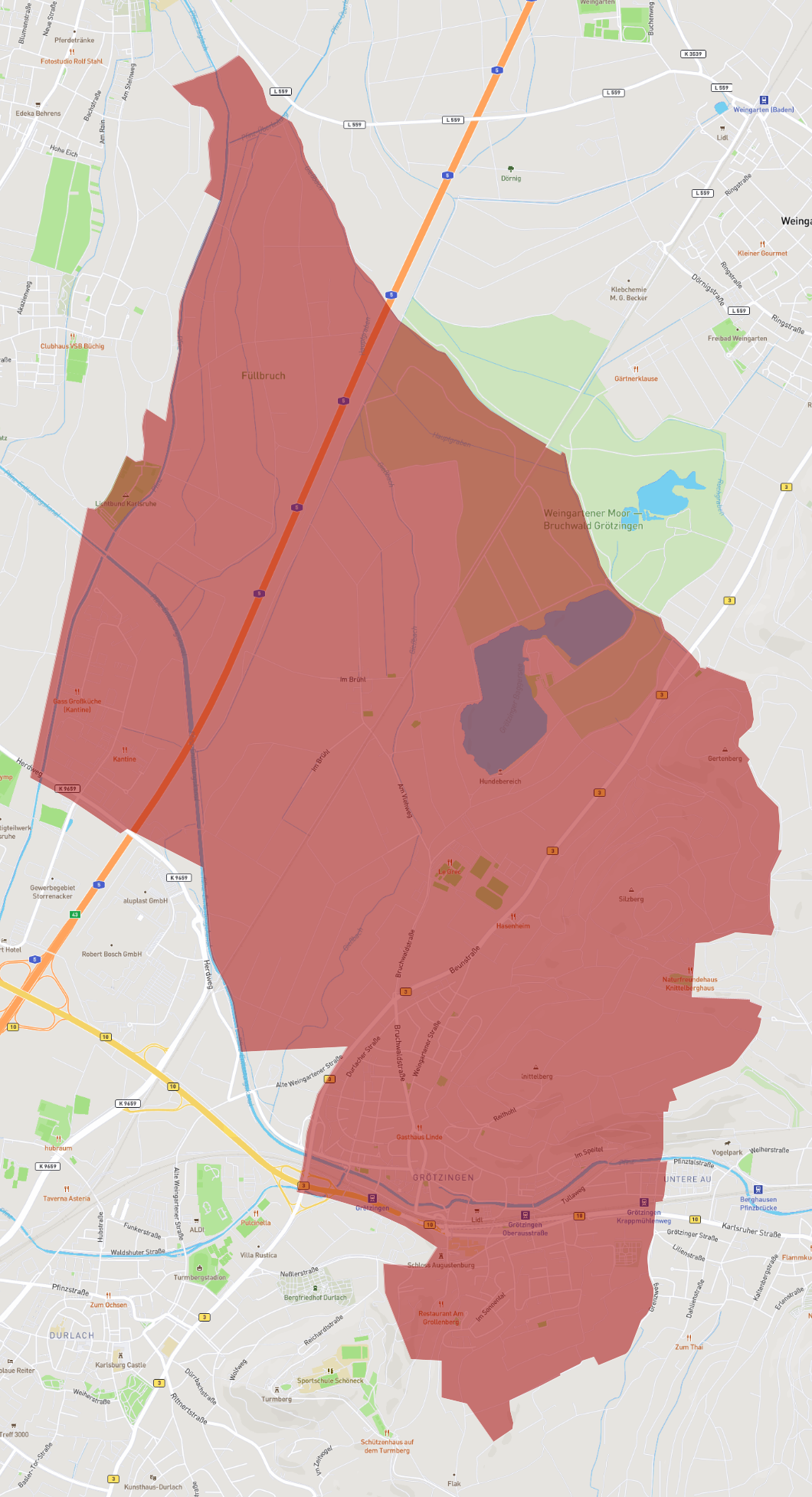 Postleitzahl 76229 - Karlsruhe - AtlasBig.com