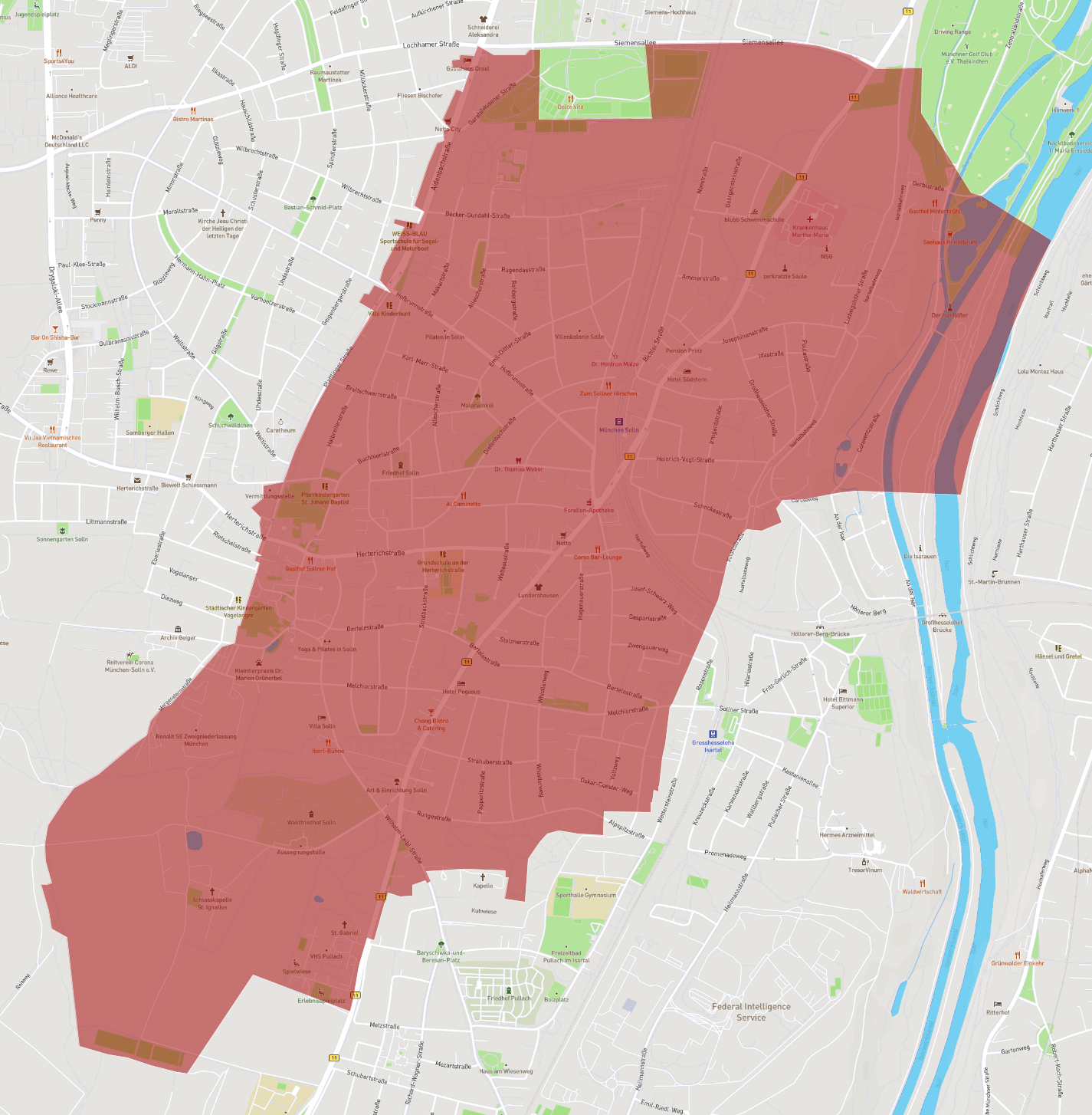 Postleitzahl 81479 - München - AtlasBig.com