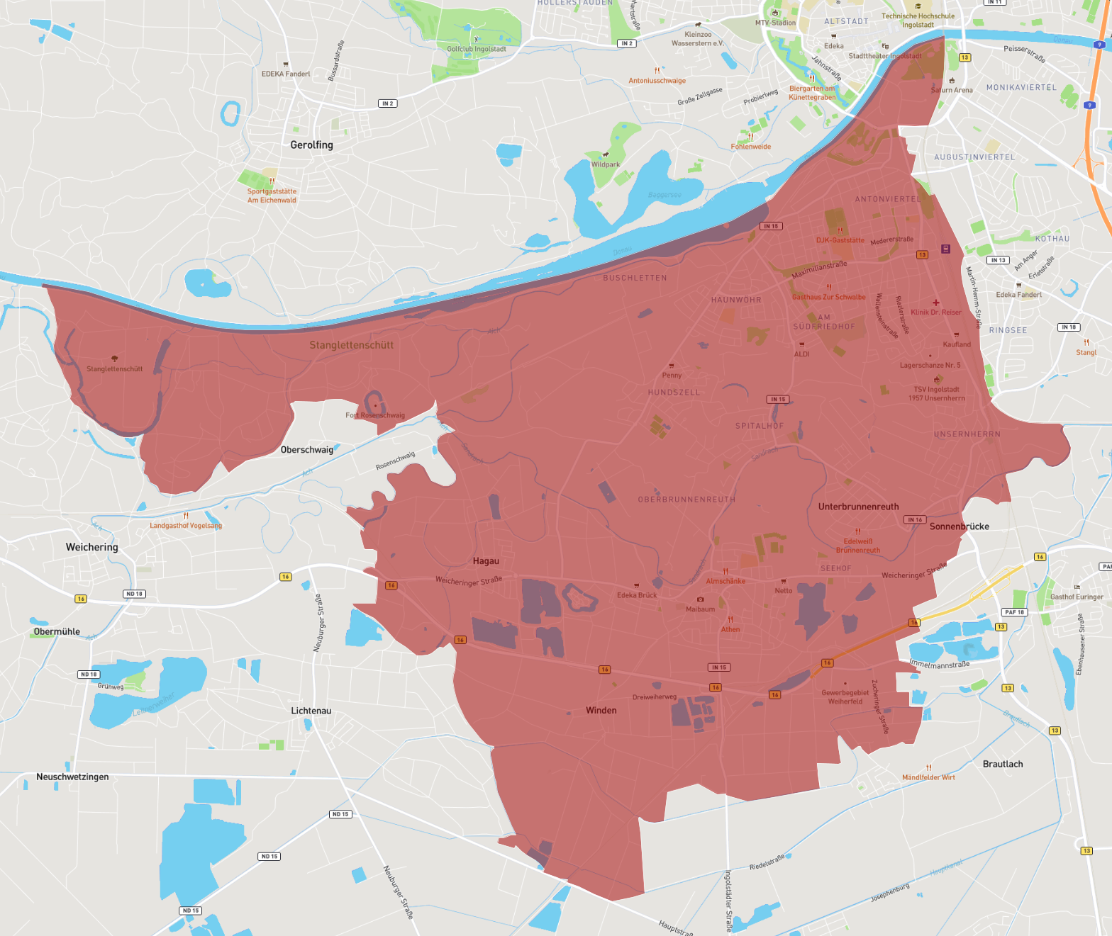Postleitzahl 85051 - Ingolstadt - AtlasBig.com