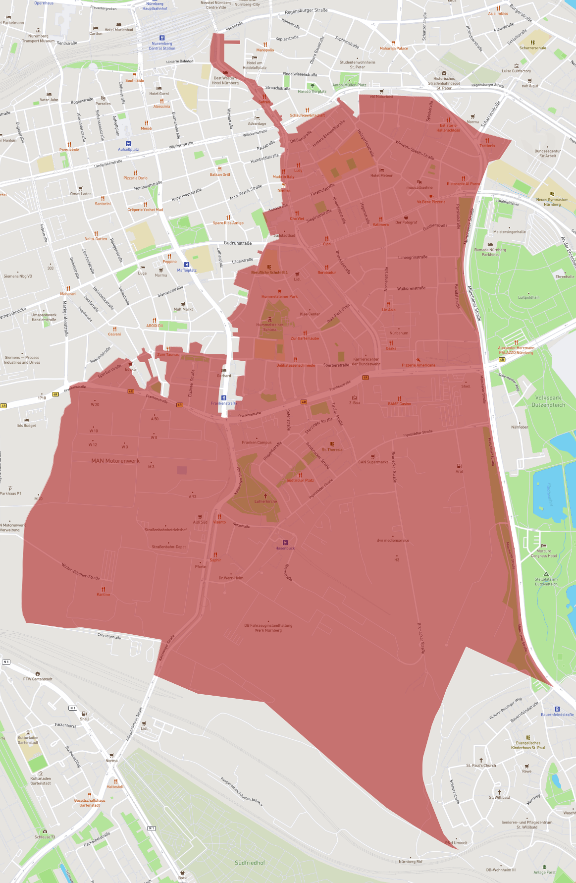 Postleitzahl 90461 - Nürnberg - AtlasBig.com