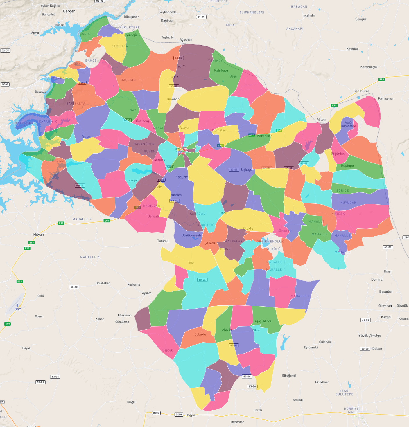 Şanlıurfa Siverek'in Mahalleleri, Nüfus Bilgileri, Haritalar ve ...