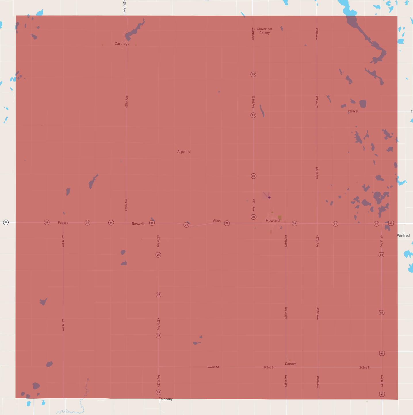 South Dakota Miner County