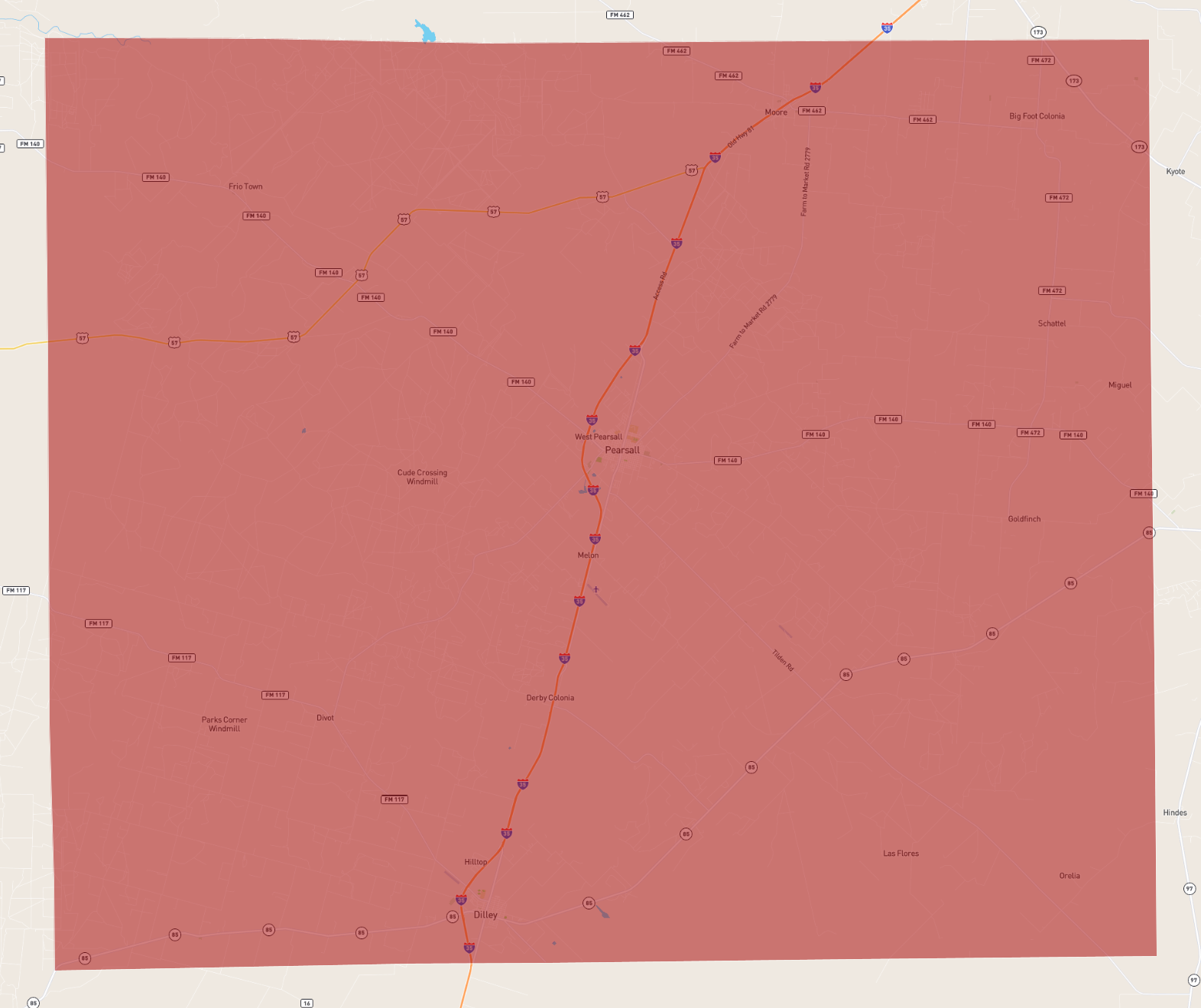 Texas Frio County - AtlasBig.com