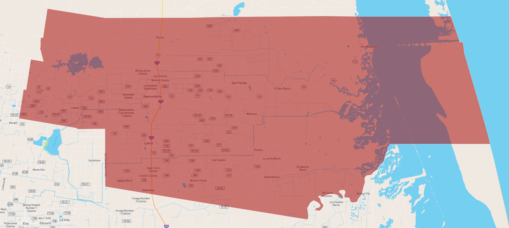 Texas Willacy County - AtlasBig.com