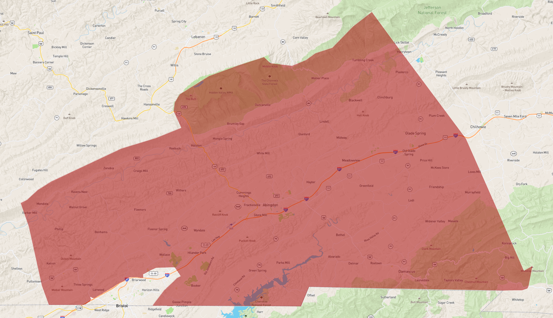 Virginia Washington County - AtlasBig.com