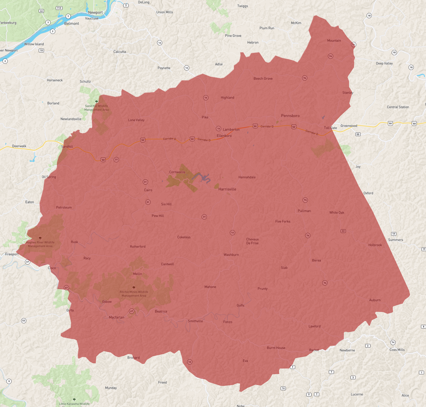 West Virginia Ritchie County