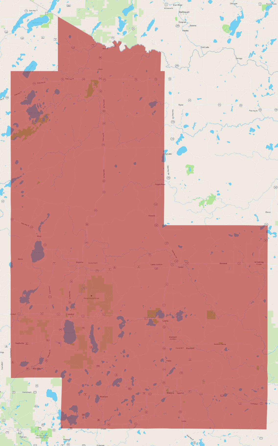 Wisconsin Forest County - AtlasBig.com