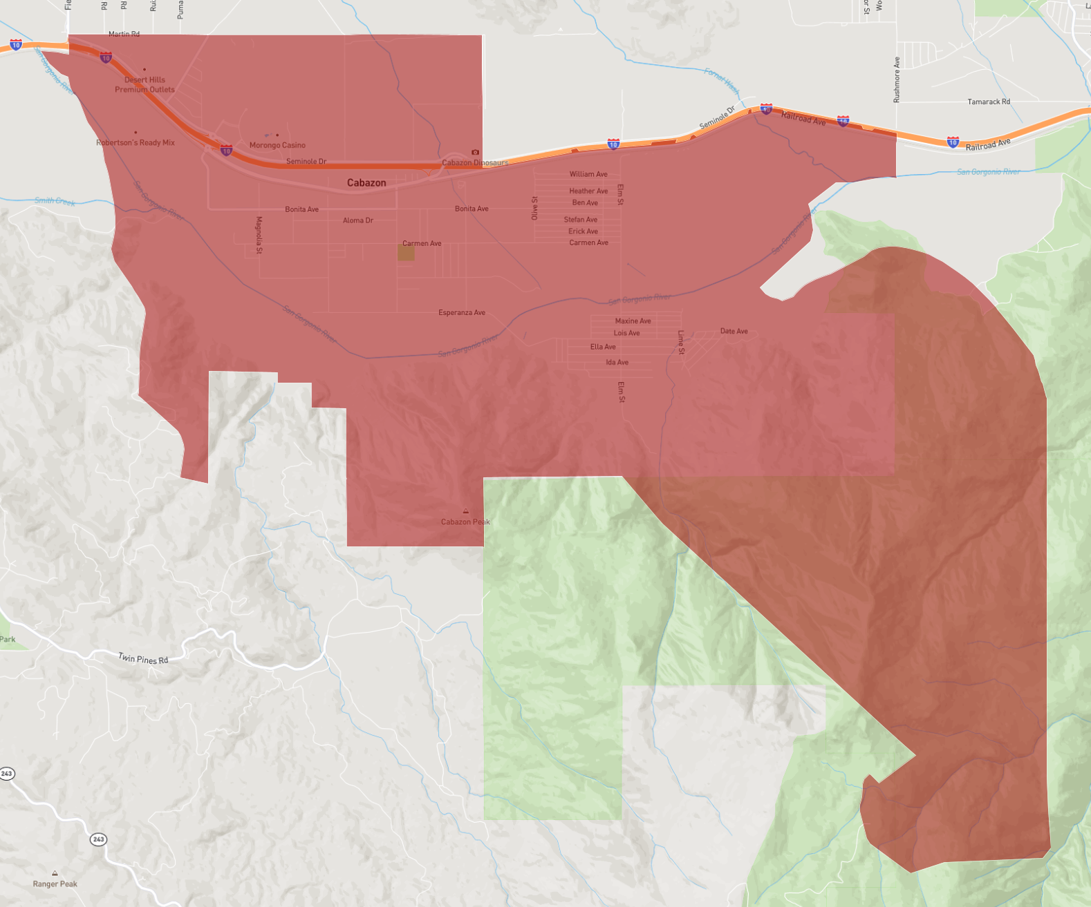 Zip Code 92230 - AtlasBig.com