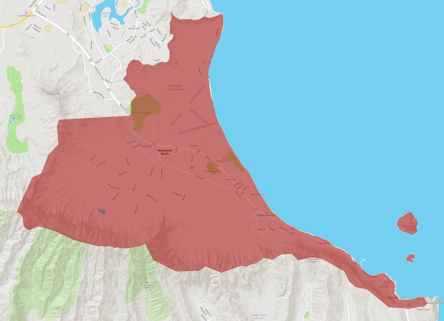 Zip Code 96795 - AtlasBig.com