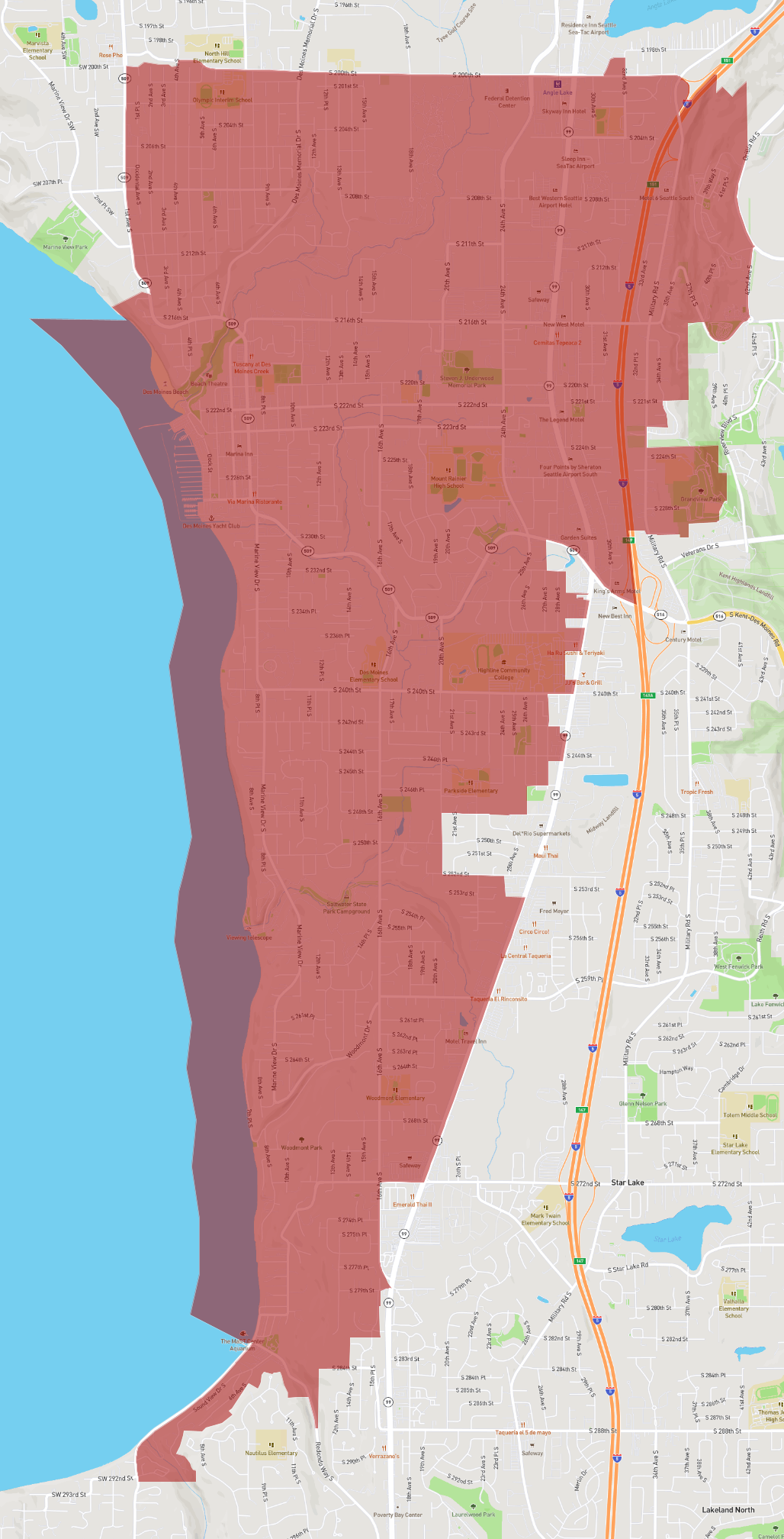 Zip Code 98198 - AtlasBig.com